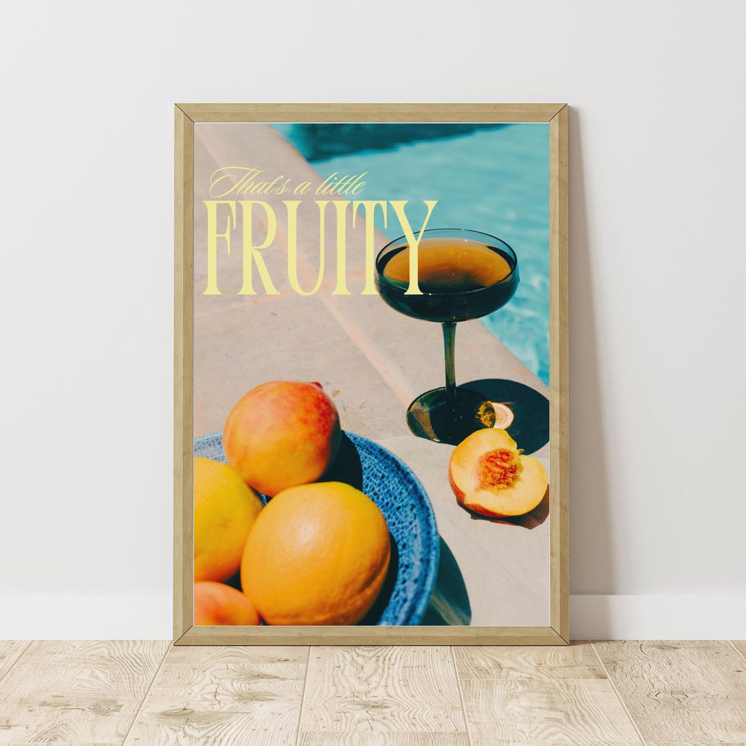 That's a Little Fruity Poster. Vintage Poolside Queer Wall Art. LGBTQ ...