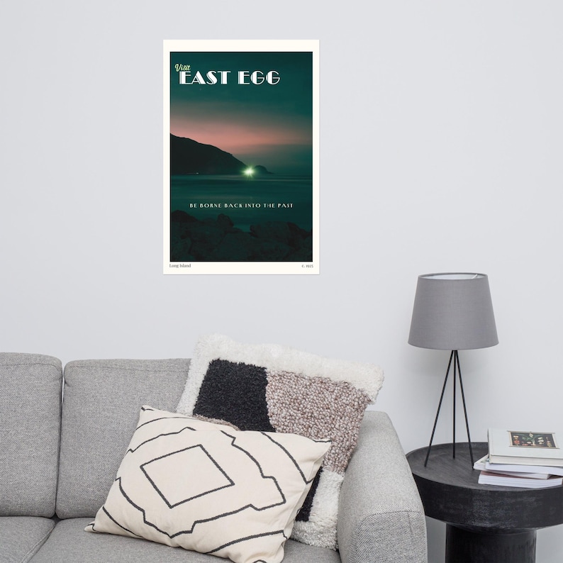 Gatsby East Egg Art Deco Travel Poster - Etsy
