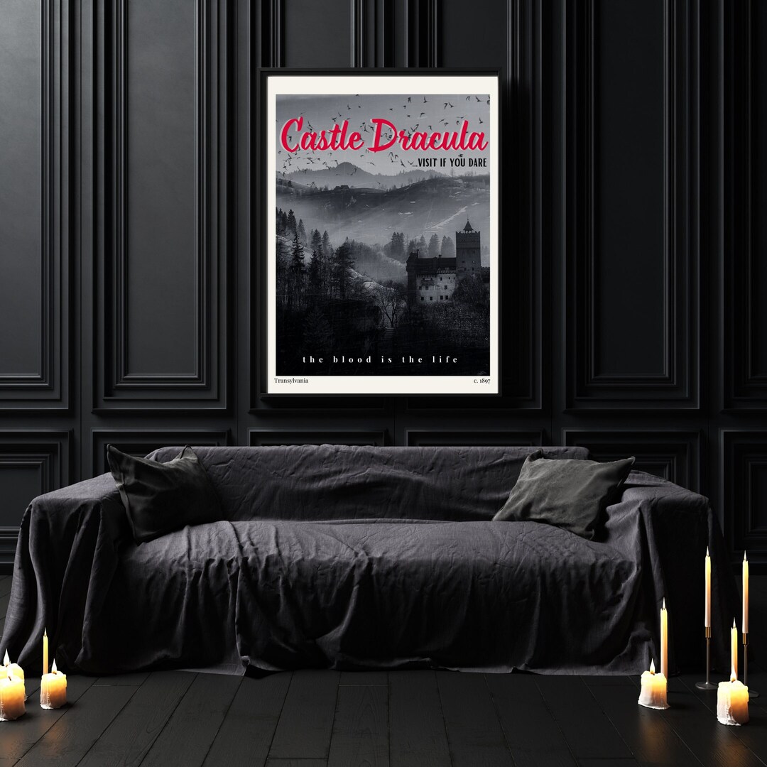 Castle Dracula Travel Poster. Bram Stoker Inspired Vintage Downloadable ...