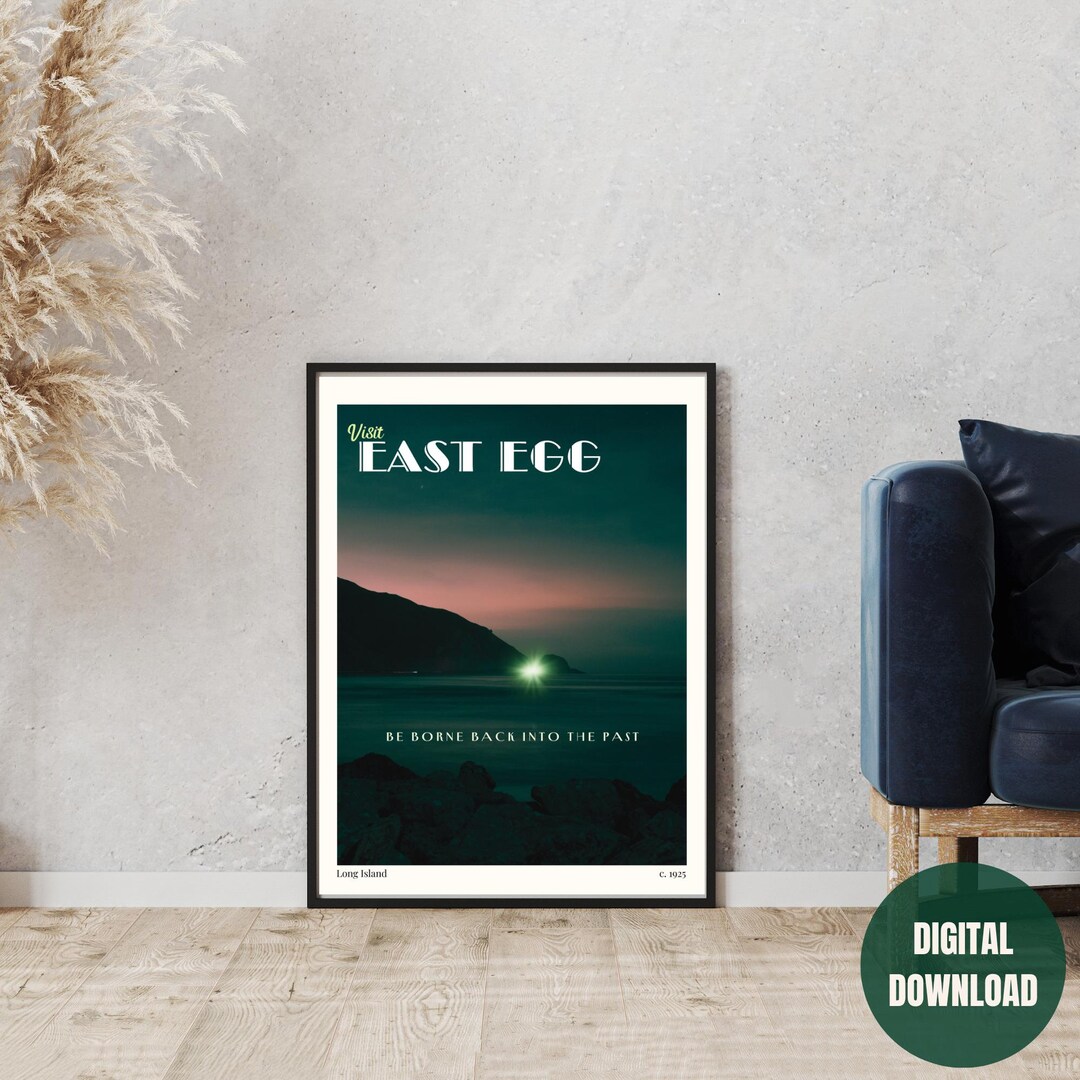 The Great Gatsby Vintage Downloadable Travel Poster. East Egg Aesthetic ...