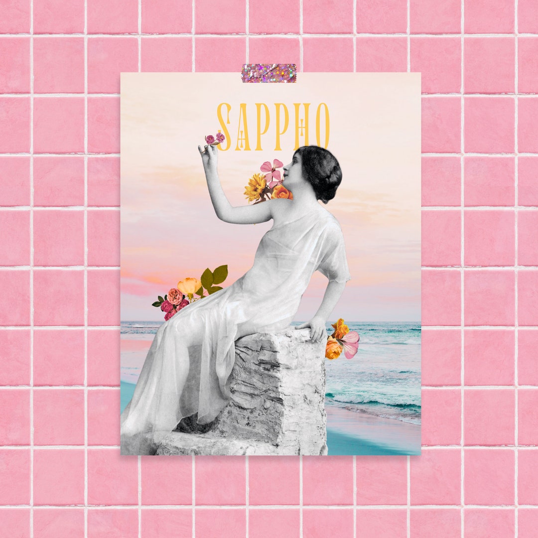 Sappho Sunrise Vintage Poster. Retro Lesbian Literary Print. Sappic ...