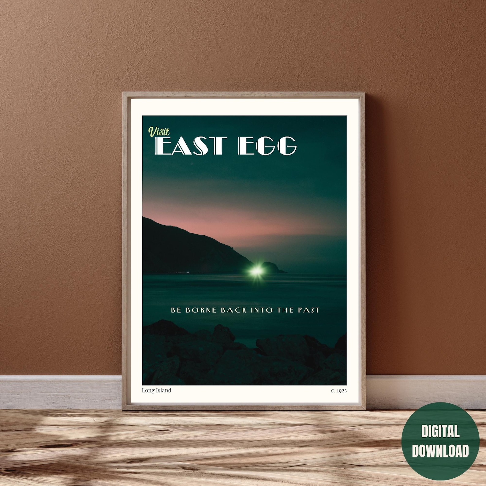 The Great Gatsby Vintage Downloadable Travel Poster. East Egg Aesthetic ...