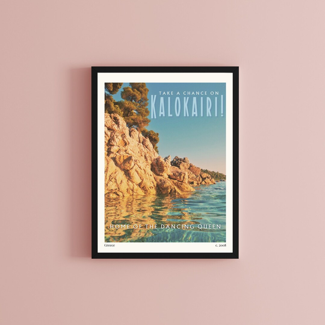 Kalokairi Travel Poster. Vintage Aesthetic Mamma Mia Inspired Print ...
