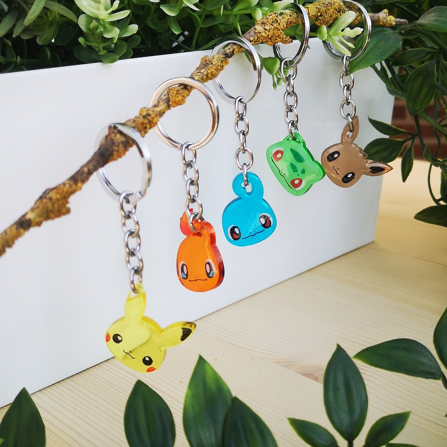 Pokemon Keychains Pikachu Bulbasaur Charmander Squirtle Jigglypuff ...