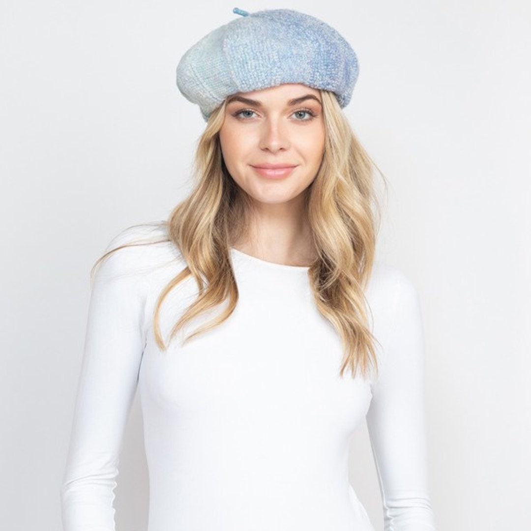 Knit Gradient Color Beret Hat - Etsy