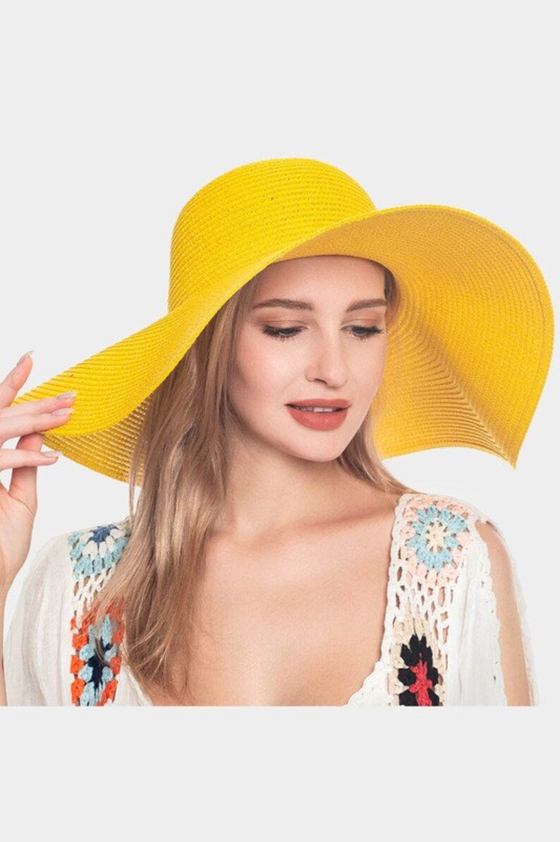 Solid Straw Sun Hat - Etsy