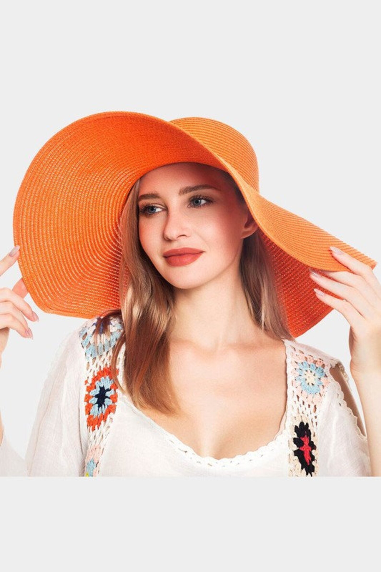 Solid Straw Sun Hat - Etsy