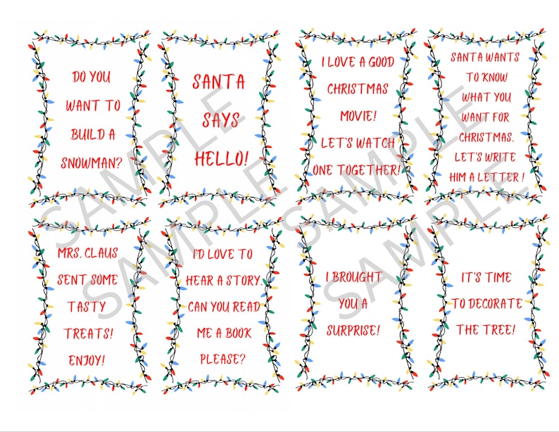 Elf Notes Printable Digital Download/ Christmas Elf Instant Download - Etsy