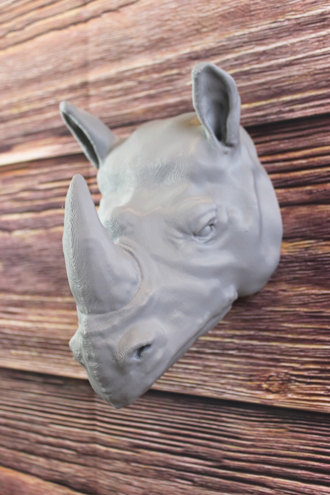 MEDIUM Detailed Rhino Wall Decoration - Rhinosaurus - Etsy