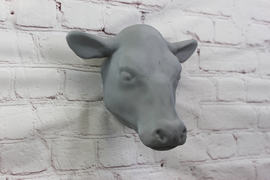 MEDIUM Detailed Cow Wall Head Modern Decor - Etsy