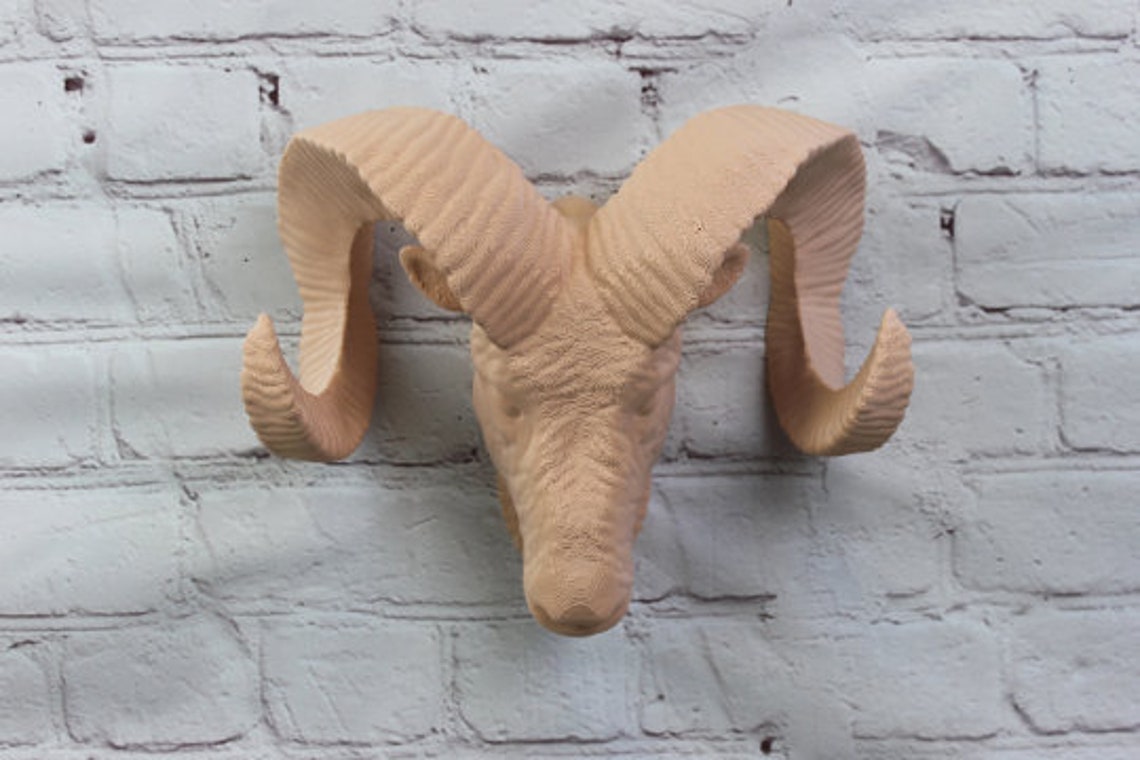 MEDIUM Detailed Ram Wall Head Modern Decor - Etsy