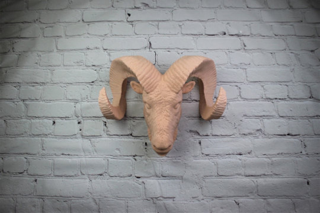 LARGE Detailed Ram Wall Head Modern Decor - Etsy