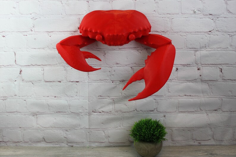 LARGE Crab Coastal Decoration - Etsy