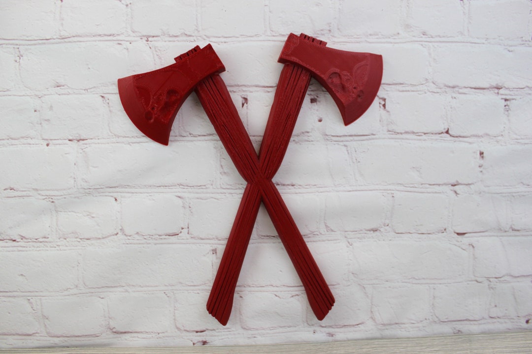 LARGE 3D Printed Wall Hanging Crossed Hatchets - Home Decor Wall Art - Etsy