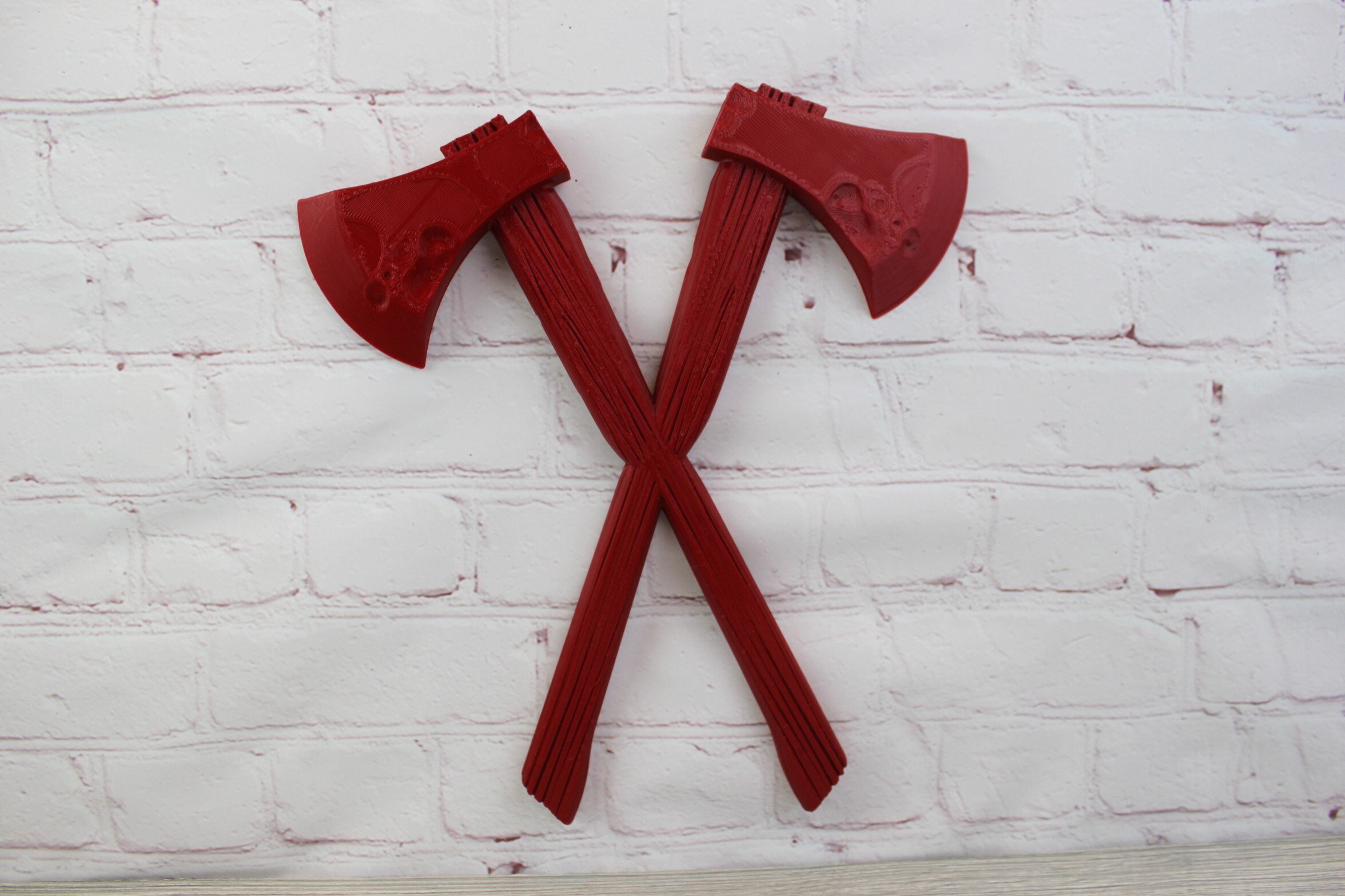 LARGE 3D Printed Wall Hanging Crossed Hatchets Home Decor Wall Art - Etsy