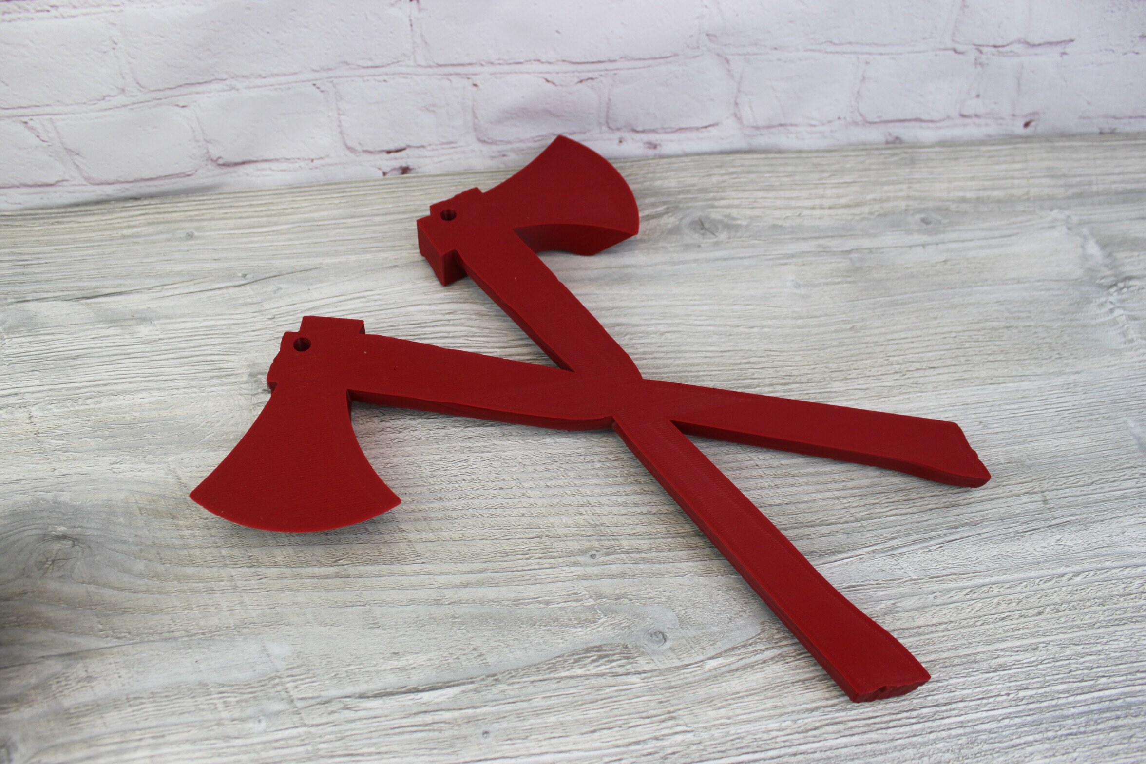 LARGE 3D Printed Wall Hanging Crossed Hatchets Home Decor Wall Art - Etsy