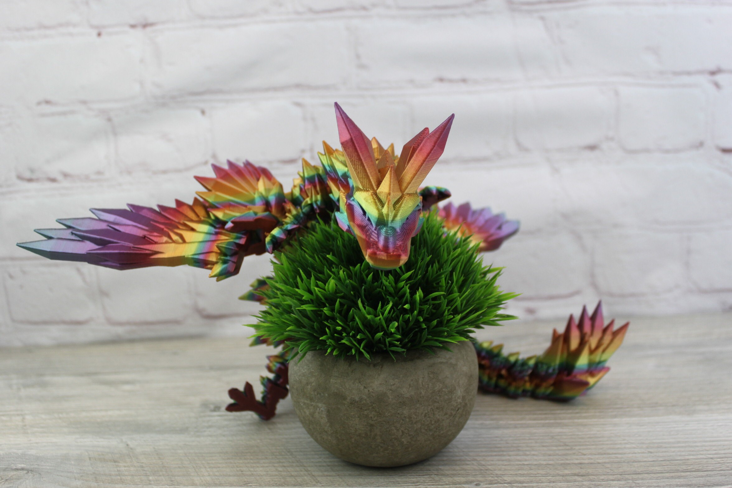 FULL SIZE Crystal Winged Dragon - Cinderwing3d Dragon - Etsy