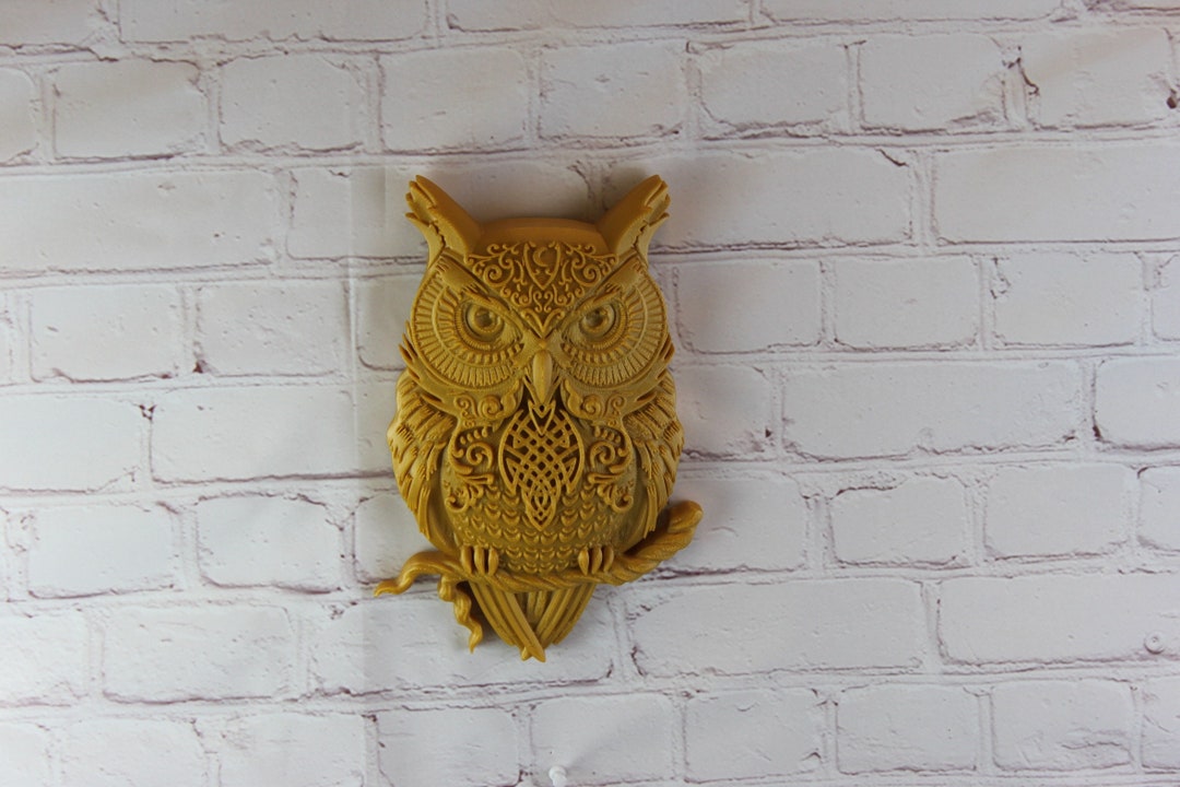 Detailed Owl Bust - Wall Hanging - Etsy