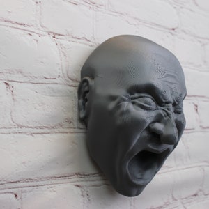 Screaming in 3D: Handcrafted Human Screaming Face - Etsy