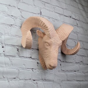 LARGE Detailed Ram Wall Head Modern Decor - Etsy