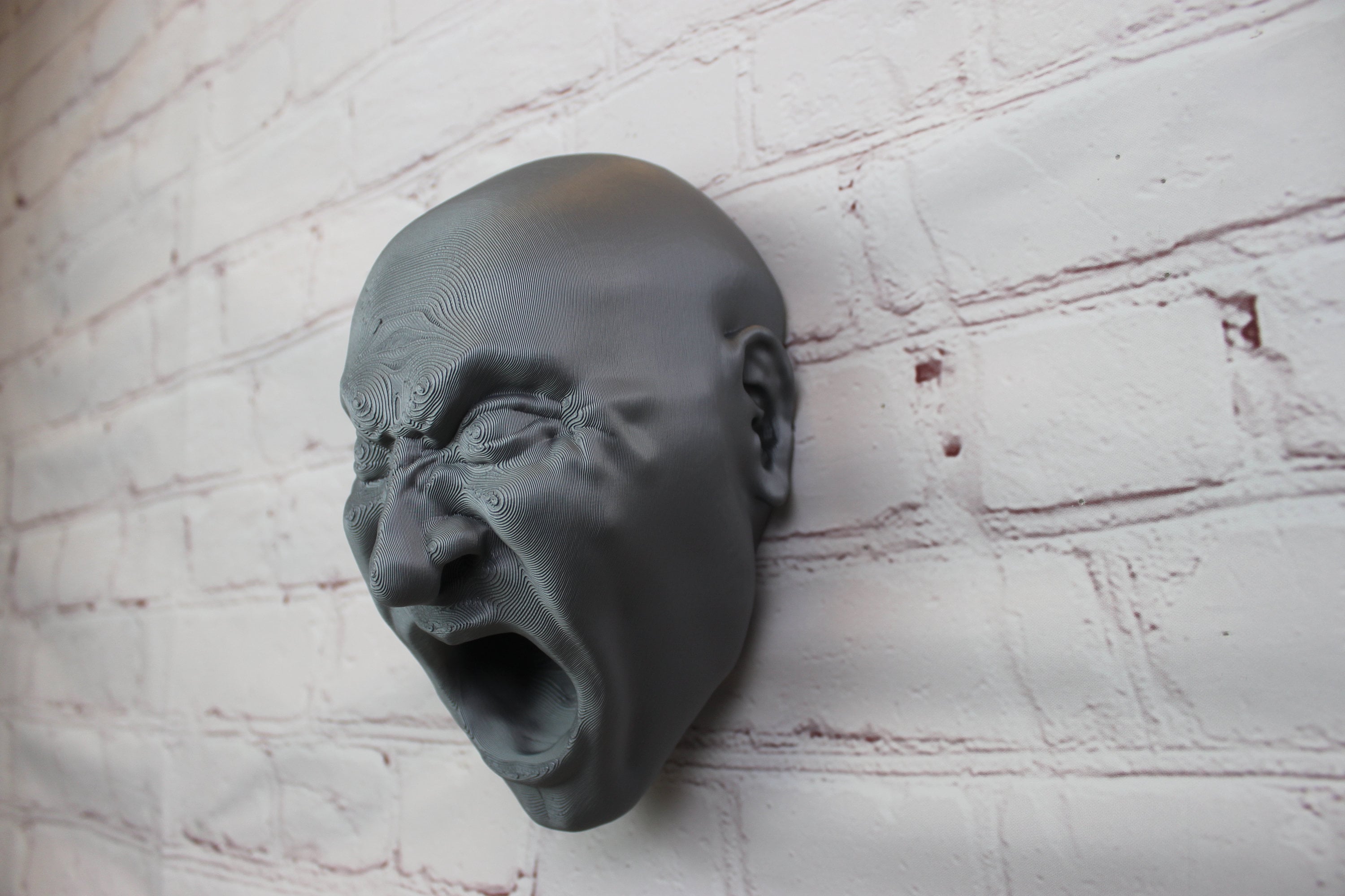 Screaming in 3D: Handcrafted Human Screaming Face - Etsy