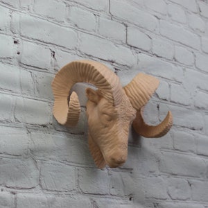 MEDIUM Detailed Ram Wall Head Modern Decor - Etsy