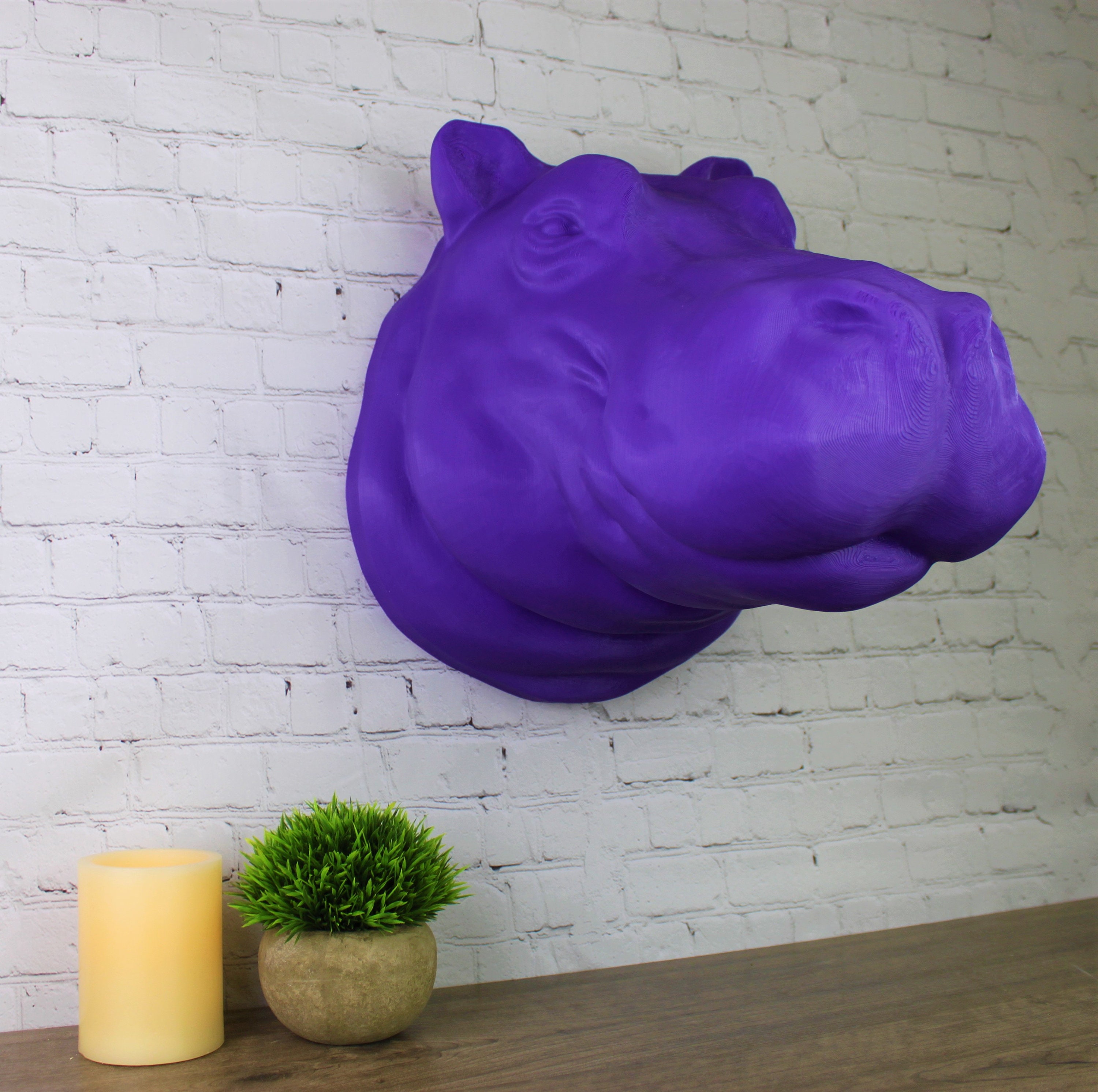LARGE Hippo Wall Head Modern Decor - Etsy