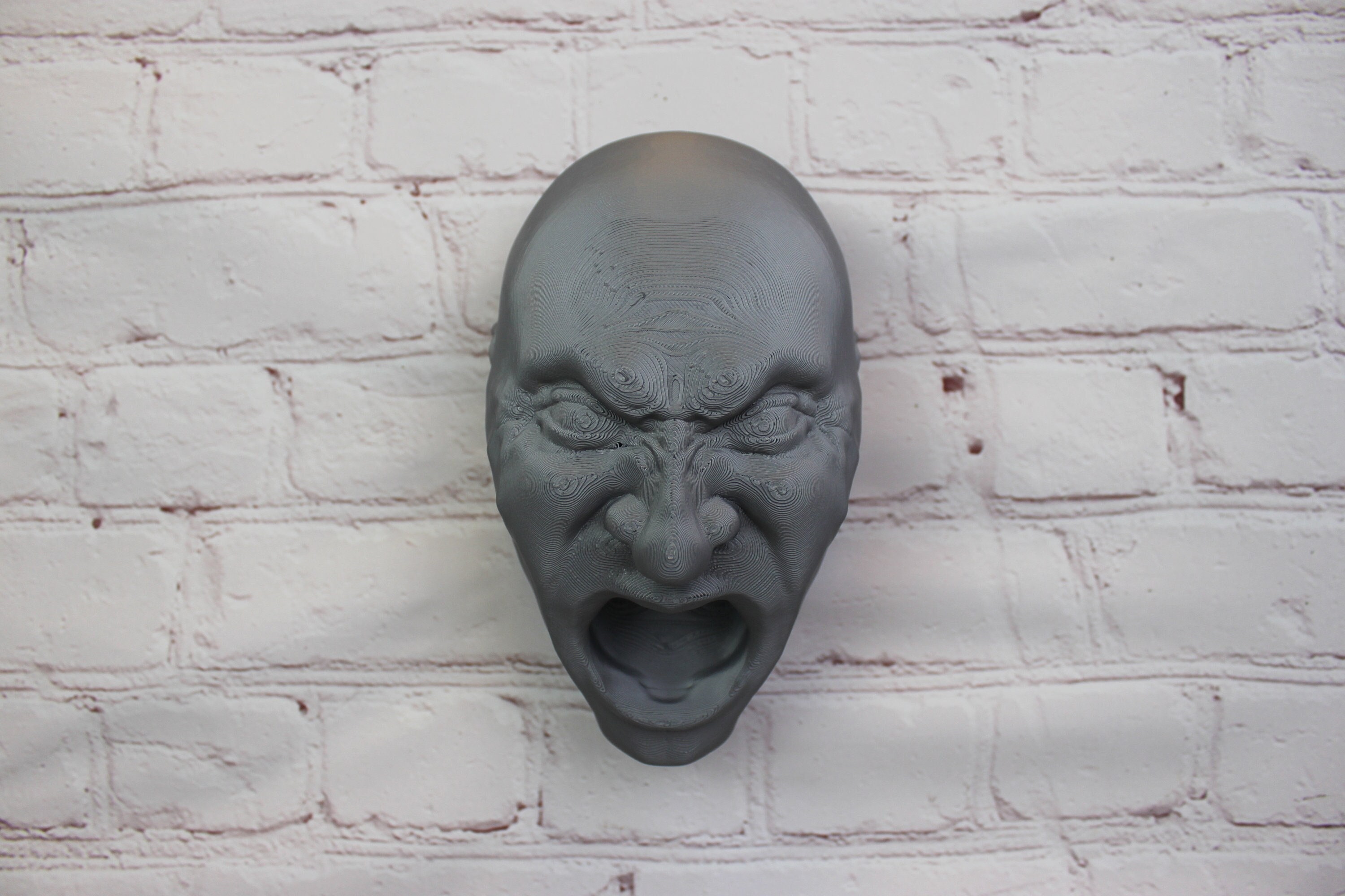 Screaming in 3D: Handcrafted Human Screaming Face - Etsy