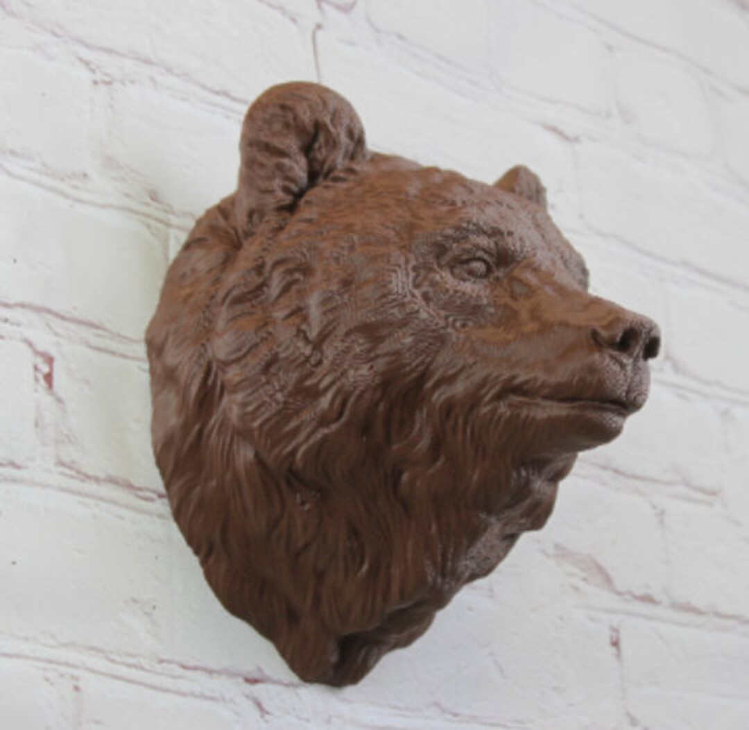 MEDIUM Detailed Bear Wall Head Modern Decor - Etsy