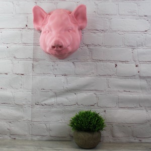 3D Printed Pig Head Wall Hanging Decor - Etsy