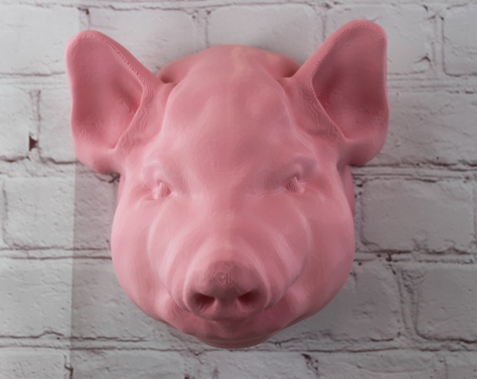 Piglet, Pig, Baby Pig Head / Piggy Bank / Wall Decoration / Wall Mount ...