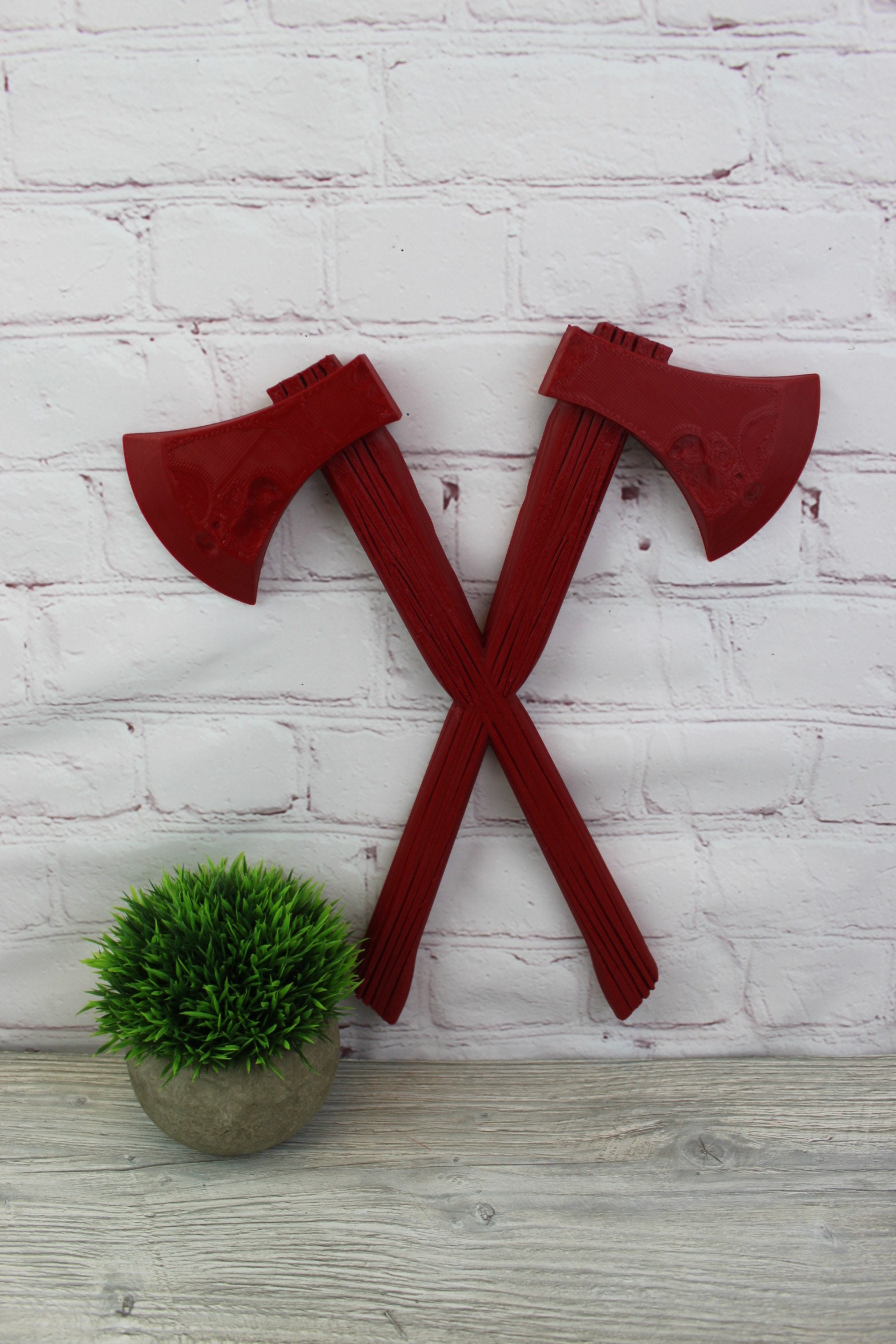 LARGE 3D Printed Wall Hanging Crossed Hatchets Home Decor Wall Art - Etsy
