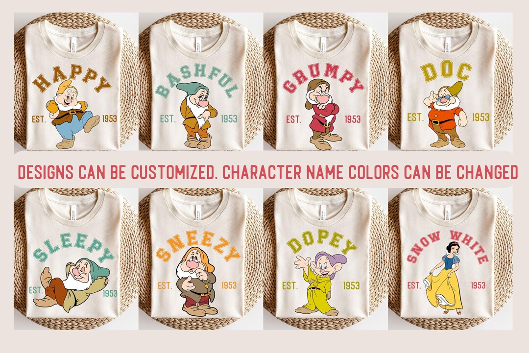 Seven Dwarfs Shirts, Dwarfs Shirt, Disney Dwarfs Shirt, 7 Dwarfs Shirt ...