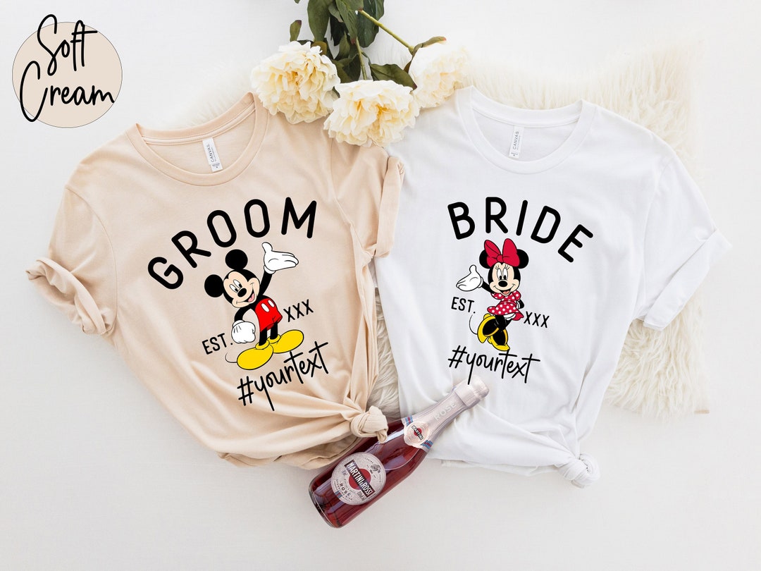 Mickey Groom Shirt Minnie Bride Shirt Disney Bride Groom - Etsy