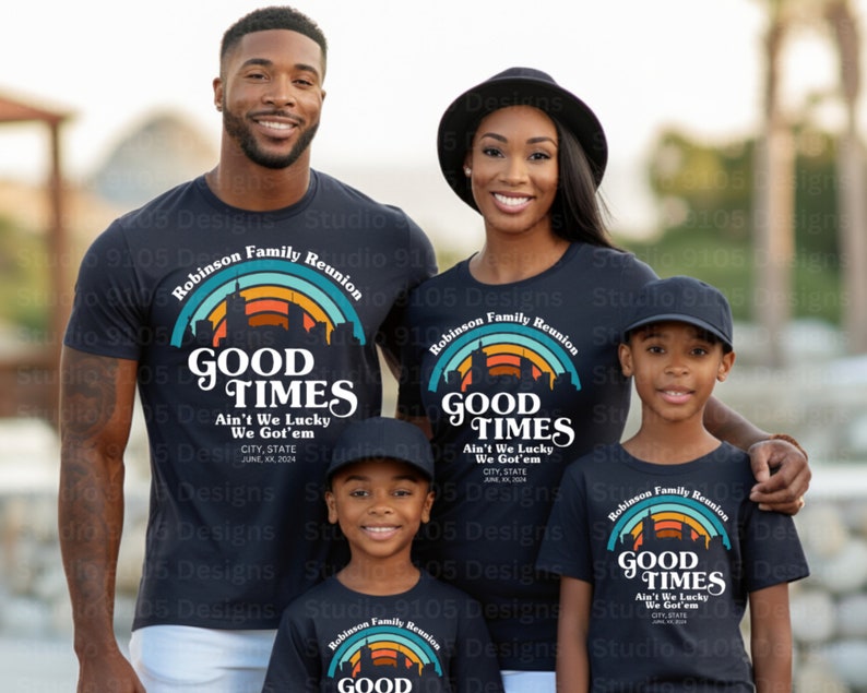 Good Times Family Reunion PNG: Retro TV Show Design (digital Download ...