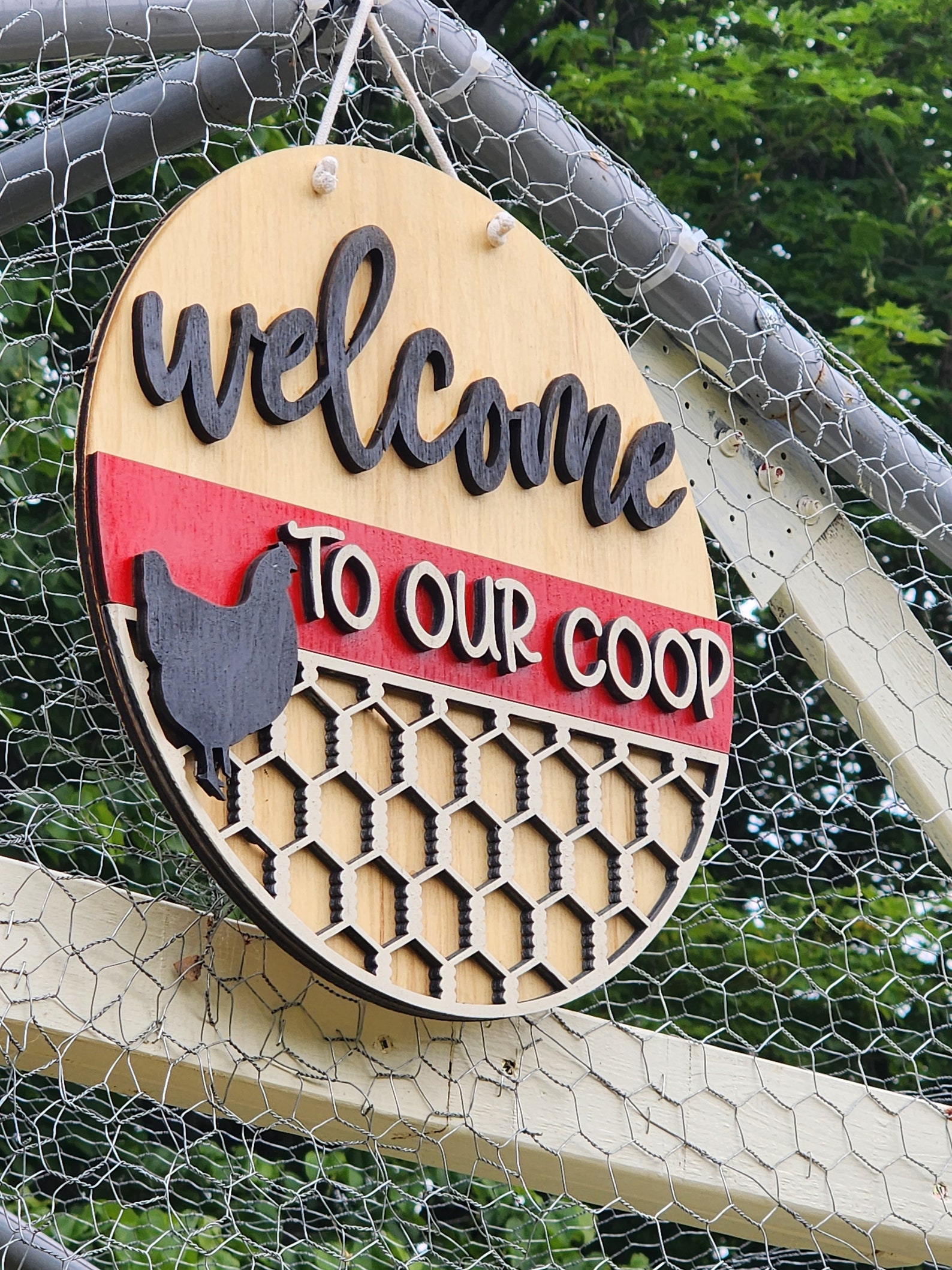 Chicken Coop Sign, Chicken Welcome Sign, Round Welcome Sign, Funny ...