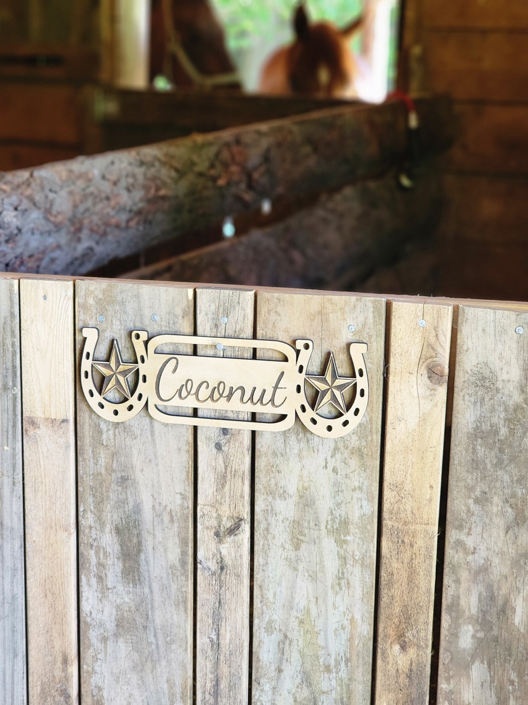 Stable Name Plate, Stall Door Sign, Personalized Horse Name Plate, Barn ...