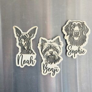 Dog Magnet, Pet Fridge Magnet, Customized Dog Magnet, Personalized Gift ...