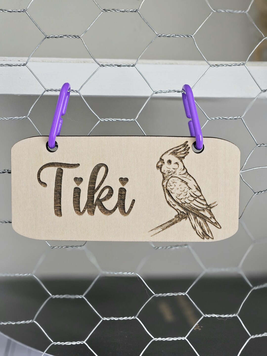 Cockatiel Cage Sign, Cockatiel Cage Accessory, Cockatiel Name Sign ...