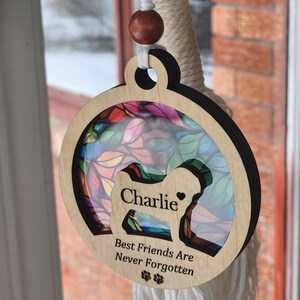 Pug Memorial Suncatcher, Pug Memorial Gift, Dog Sympathy Gift, Custom ...
