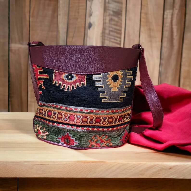 Vintage Style Kilim Shoulder Bag Ethnic Turkish Boho Tote - Etsy