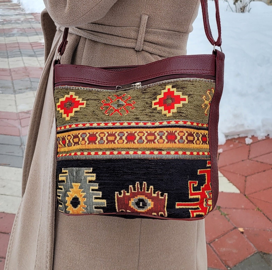 Vintage Style Kilim Shoulder Bag Ethnic Turkish Boho Tote - Etsy