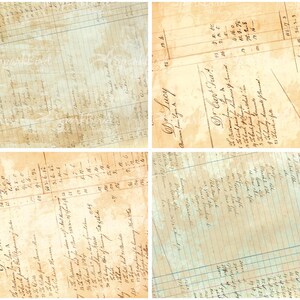 Vintage Grunge Ledger Backgrounds for Journals, Scrapbooks, Printable ...