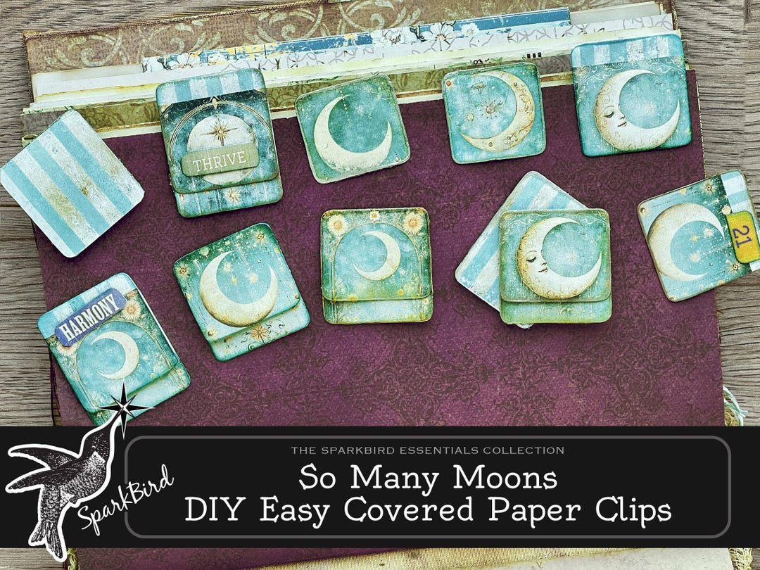 So Many Moons Mythical Mystical Covered Paper Clips Lunar Theme Designs ...