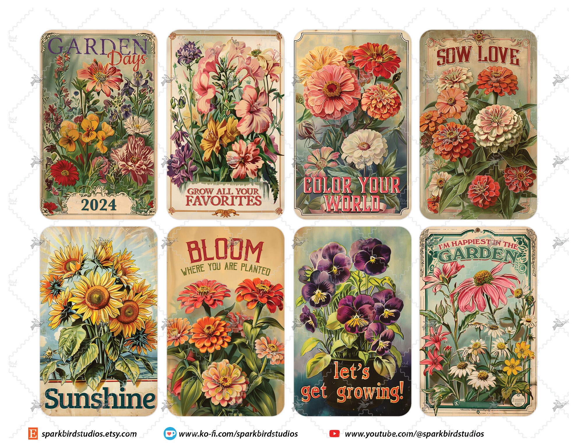 Vintage Flower Seed Packets, Altoid Tin Covers and Inserts for Candy ...