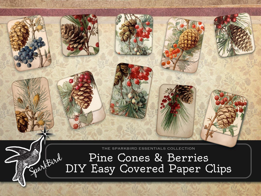 Woodland Forest Covered Paper Clips: Pine Cones and Berries Easy ...