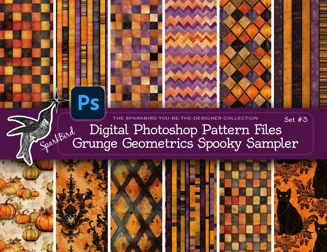 Halloween Vintage Repeating Patterns for Photoshop .PAT Files - Etsy