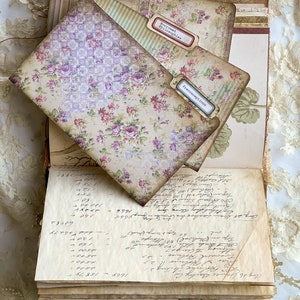 Keepsake Vintage Floral Divided Mini File Folders for Junk Journals and ...