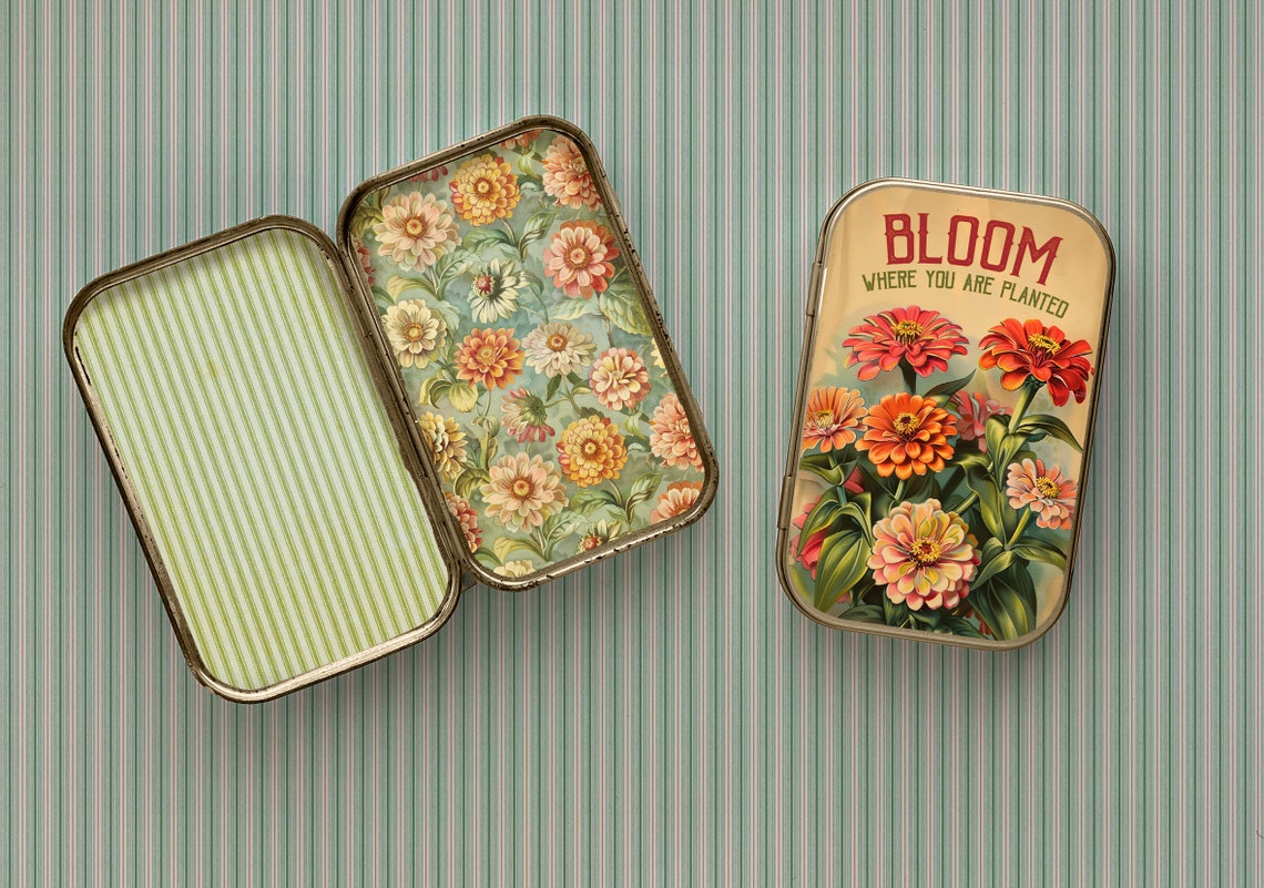 Vintage Flower Seed Packets, Altoid Tin Covers and Inserts for Candy ...