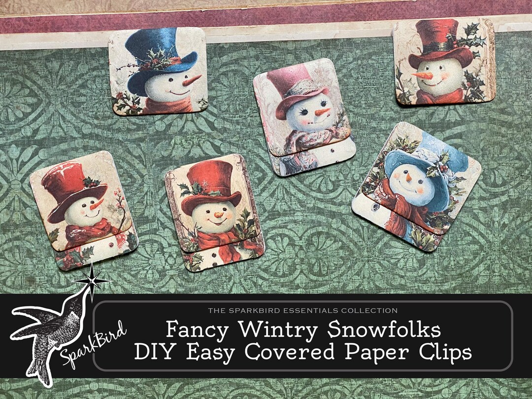 Fancy Wintry Snowmen Paper Clips: Easy Beginner Project, Classic ...